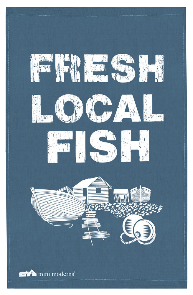fresh local fish tea towel Mini Moderns -Home Arty Home